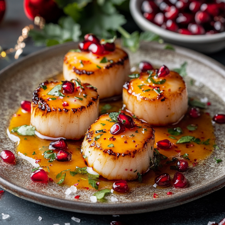 Spicy Mango Scallops with Festive Cranberry Drizzle Recipe – Getfish ...