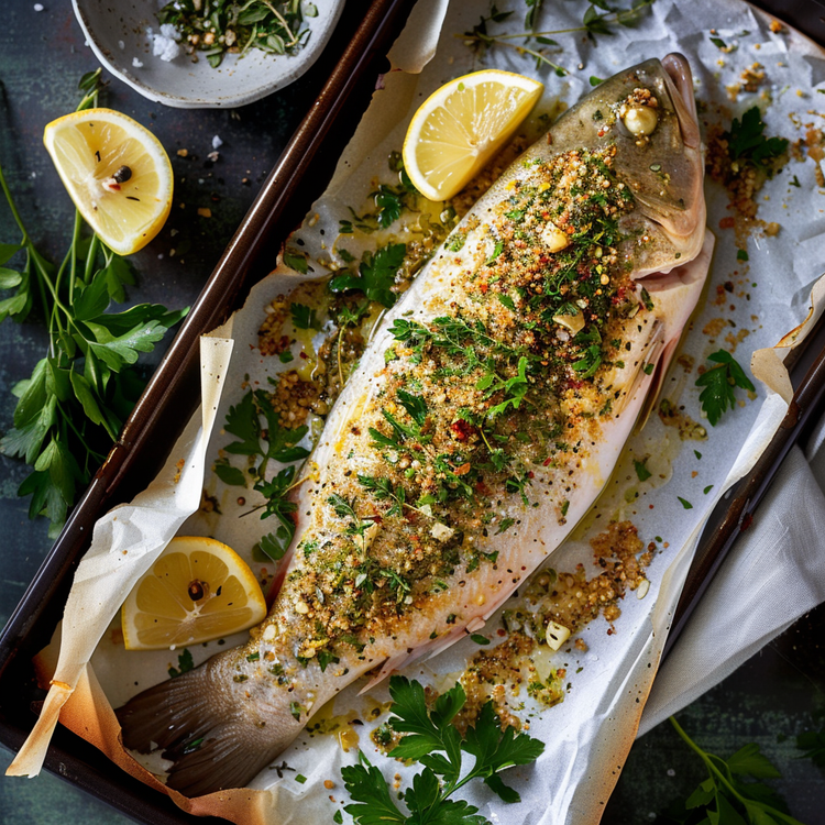 Herb-Crusted Coral Trout Recipe – Getfish Seafood