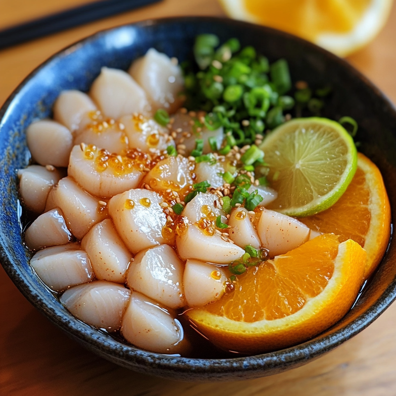 Citrus Marinated Scallops Sashimi Recipe – Getfish Seafood