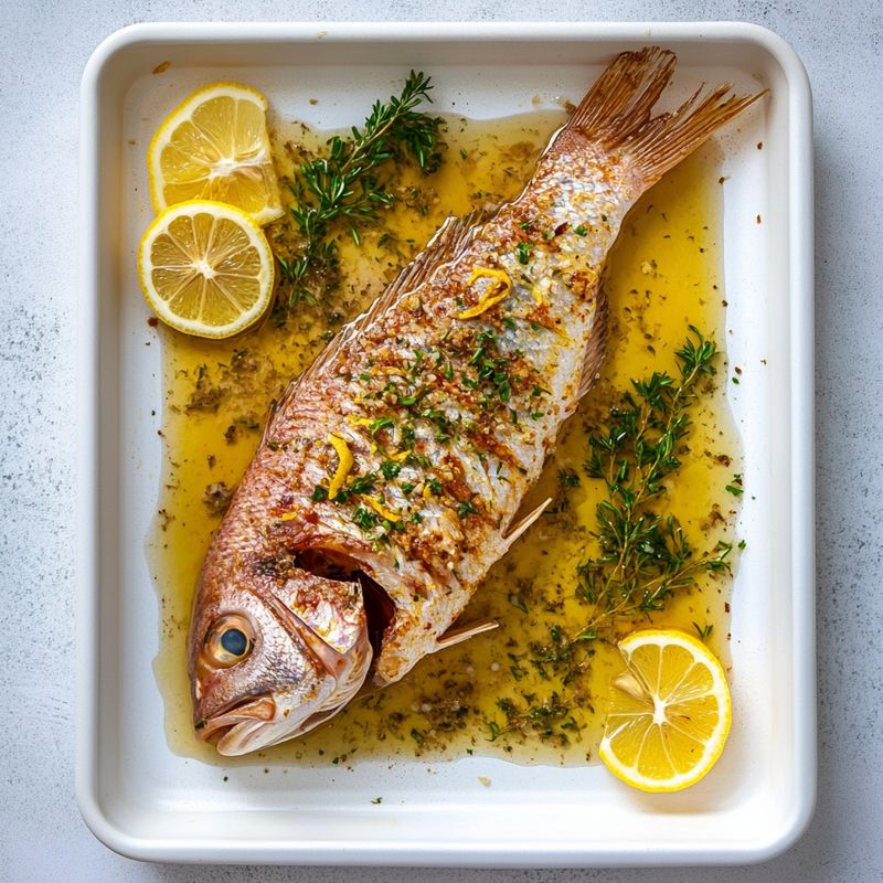Roasted Whole Ocean Perch with Herb and Lemon Infusion Recipe – Getfish ...