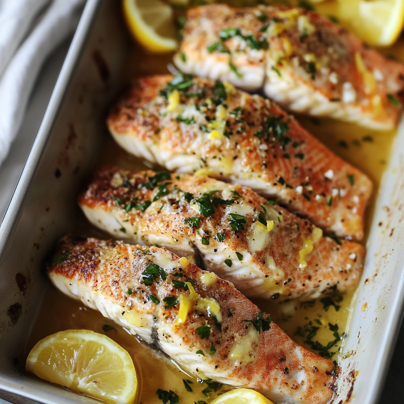 Baked Red Snapper with Lemon Herb Butter Recipe – Getfish Seafood
