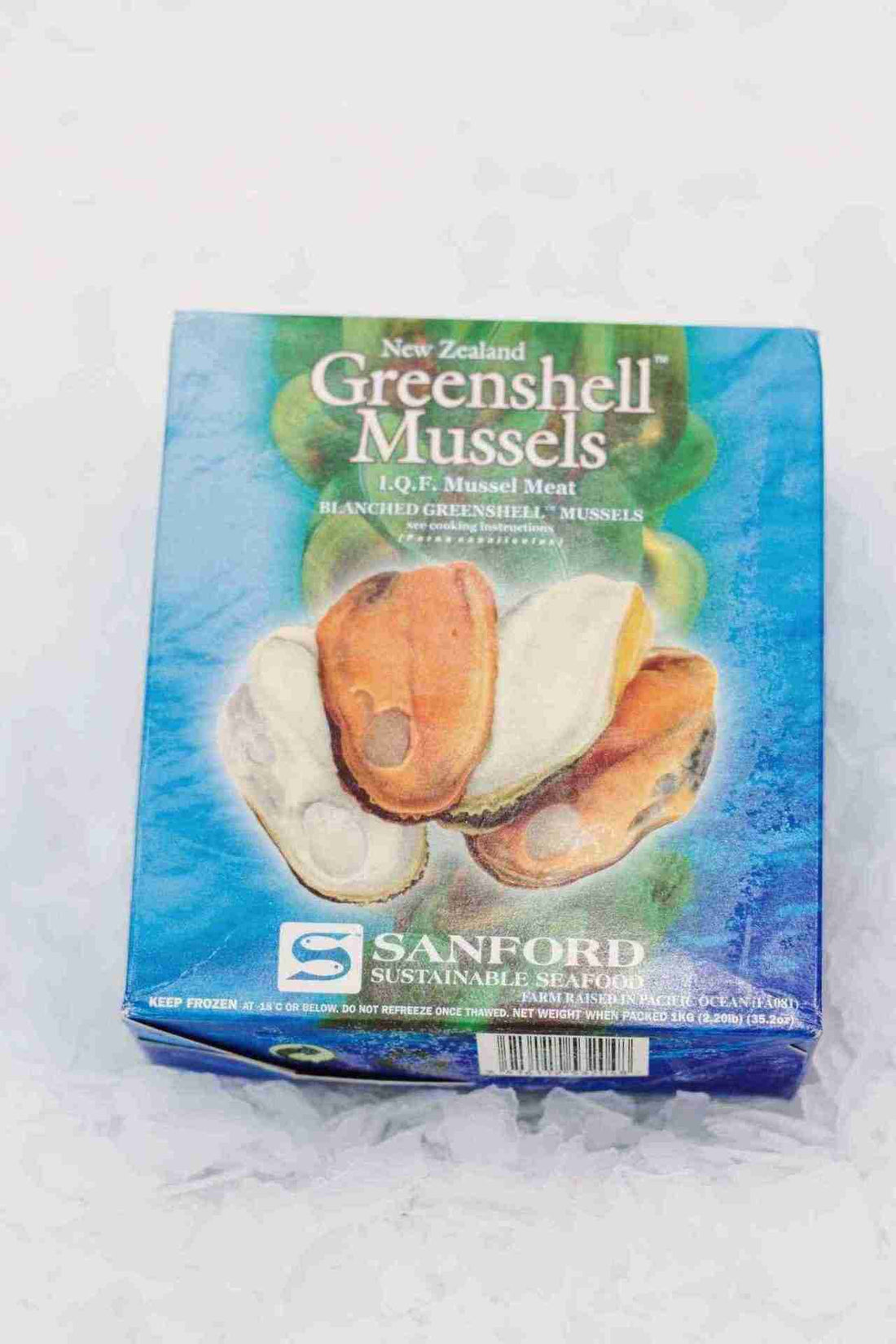 Frozen NZ Half-Shell Mussels Per Packet – Getfish Seafood
